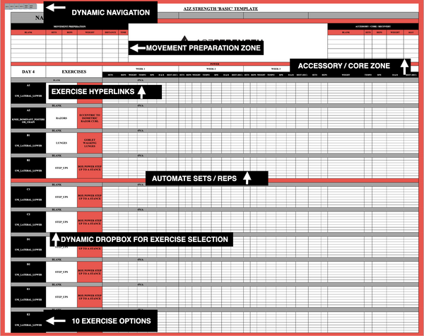 Strength Training Template Excel